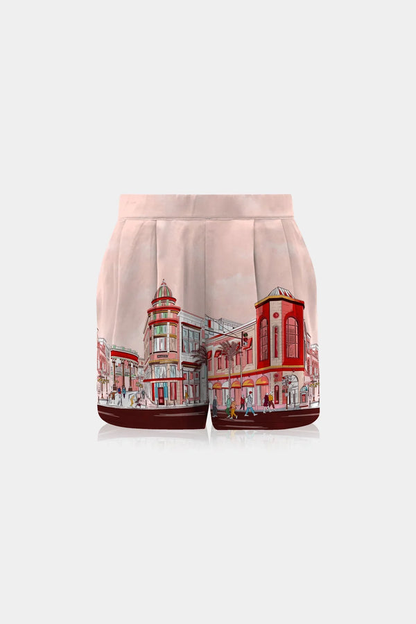 Designer Red Shorts For Women | Womens Printed Shorts | Kyle X Shahida ...
