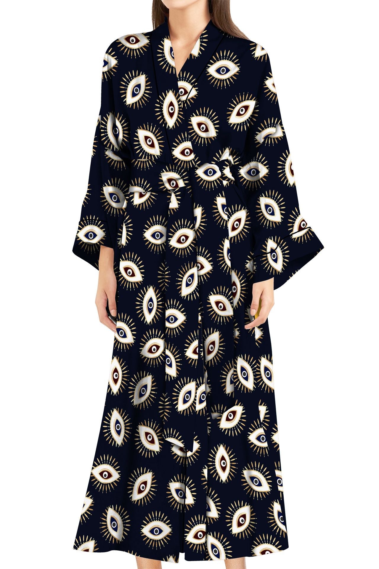 Designer Short Robes For Women | Women's Robes Black | Kyle X Shahida ...