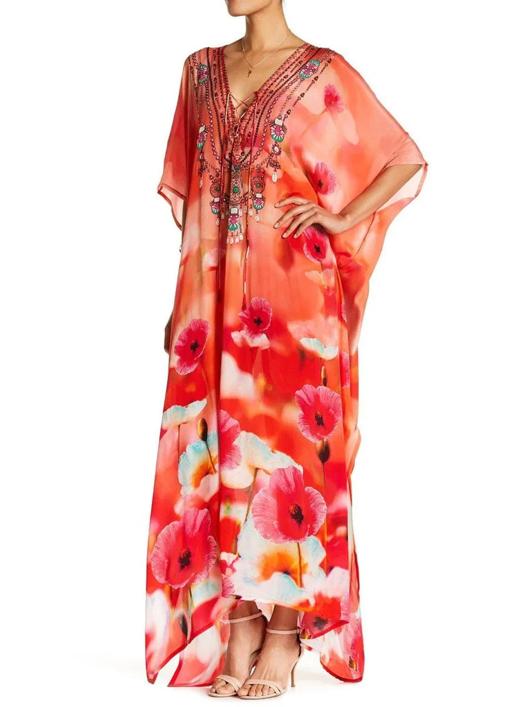Designer Maxi Kaftan | Clothes For Beach Vacation | Shahida Parides