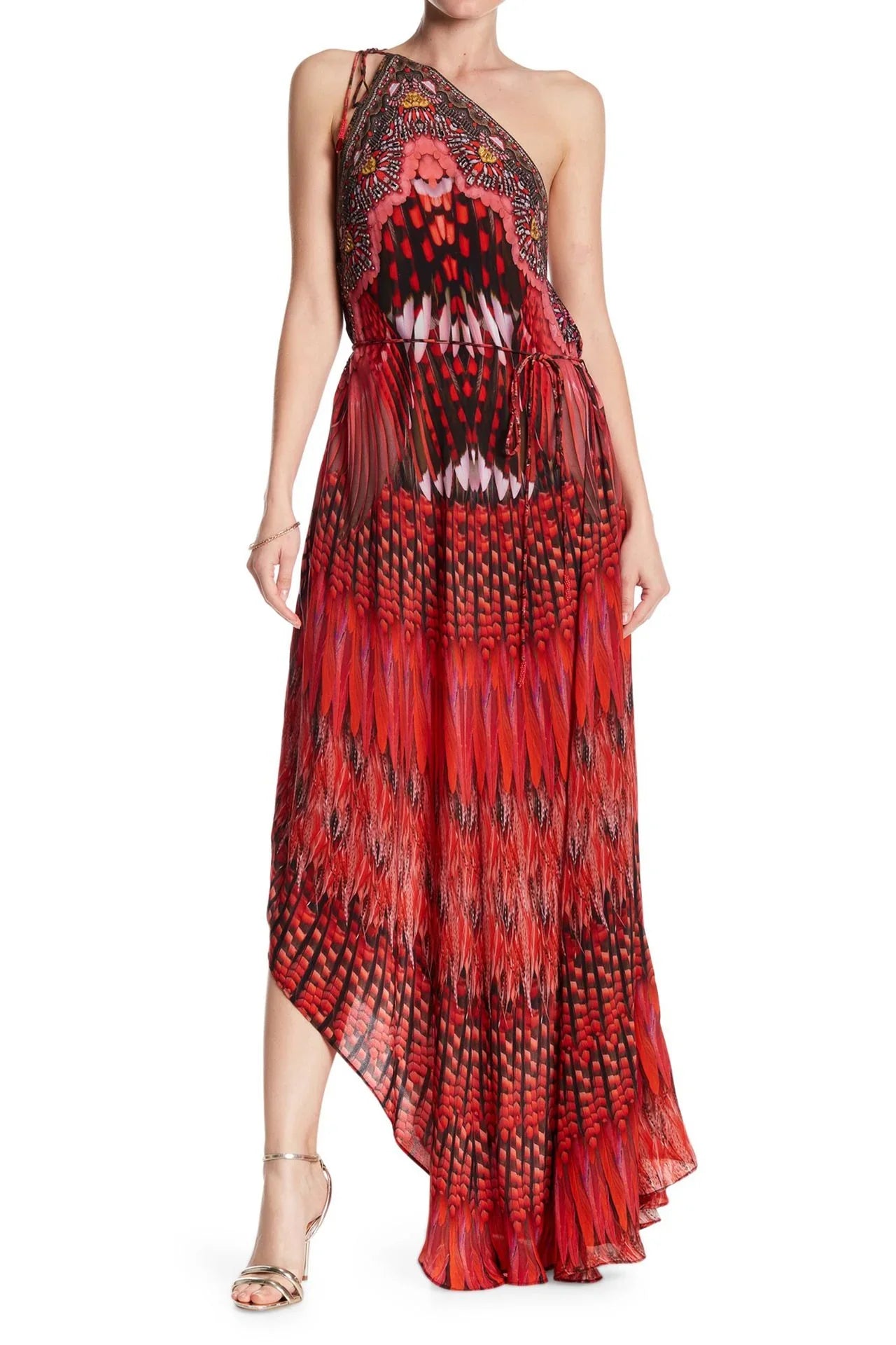 Designer Red Summer Dress | Long Dresses For Women | Shahida Parides