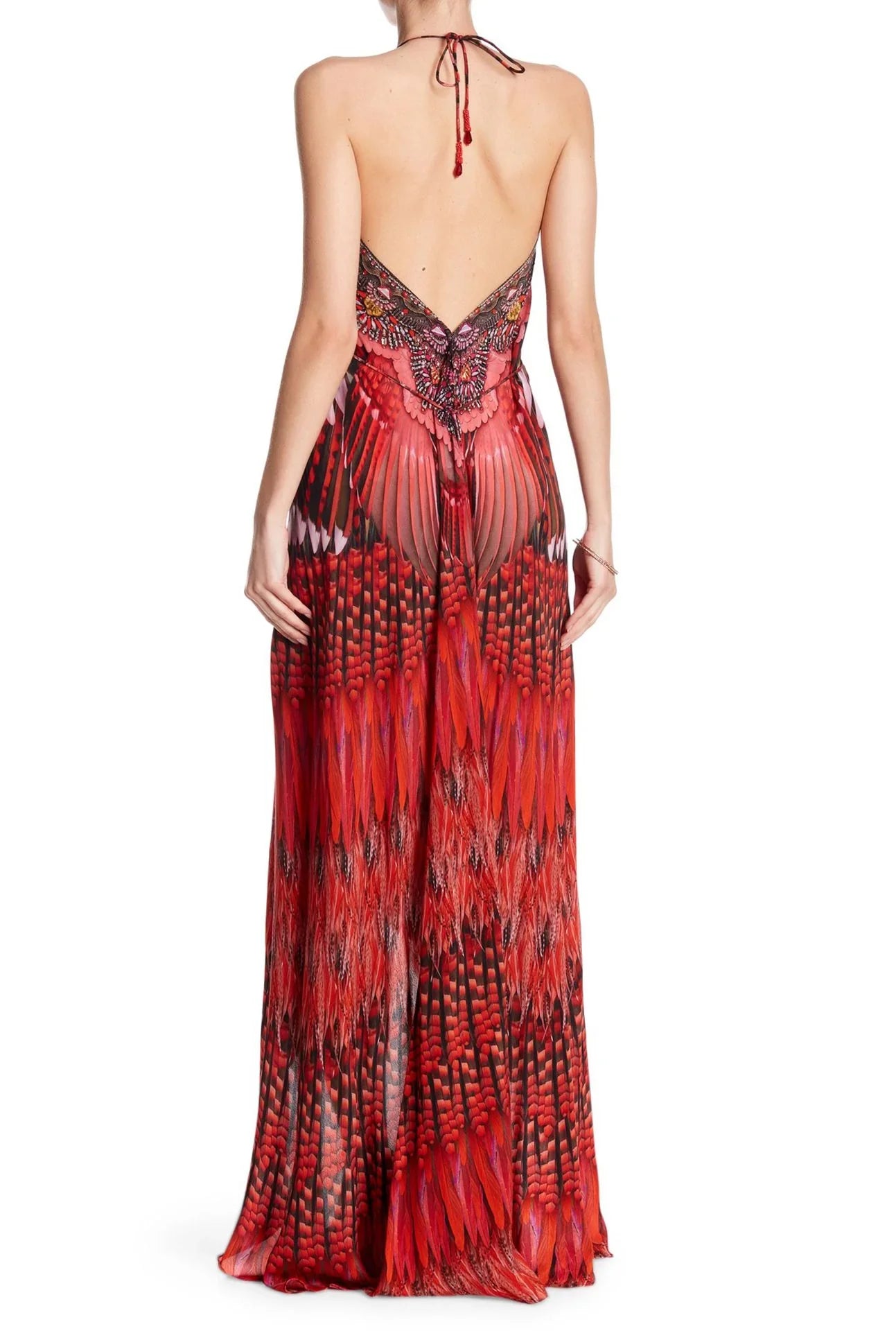 Designer Red Summer Dress | Long Dresses For Women | Shahida Parides