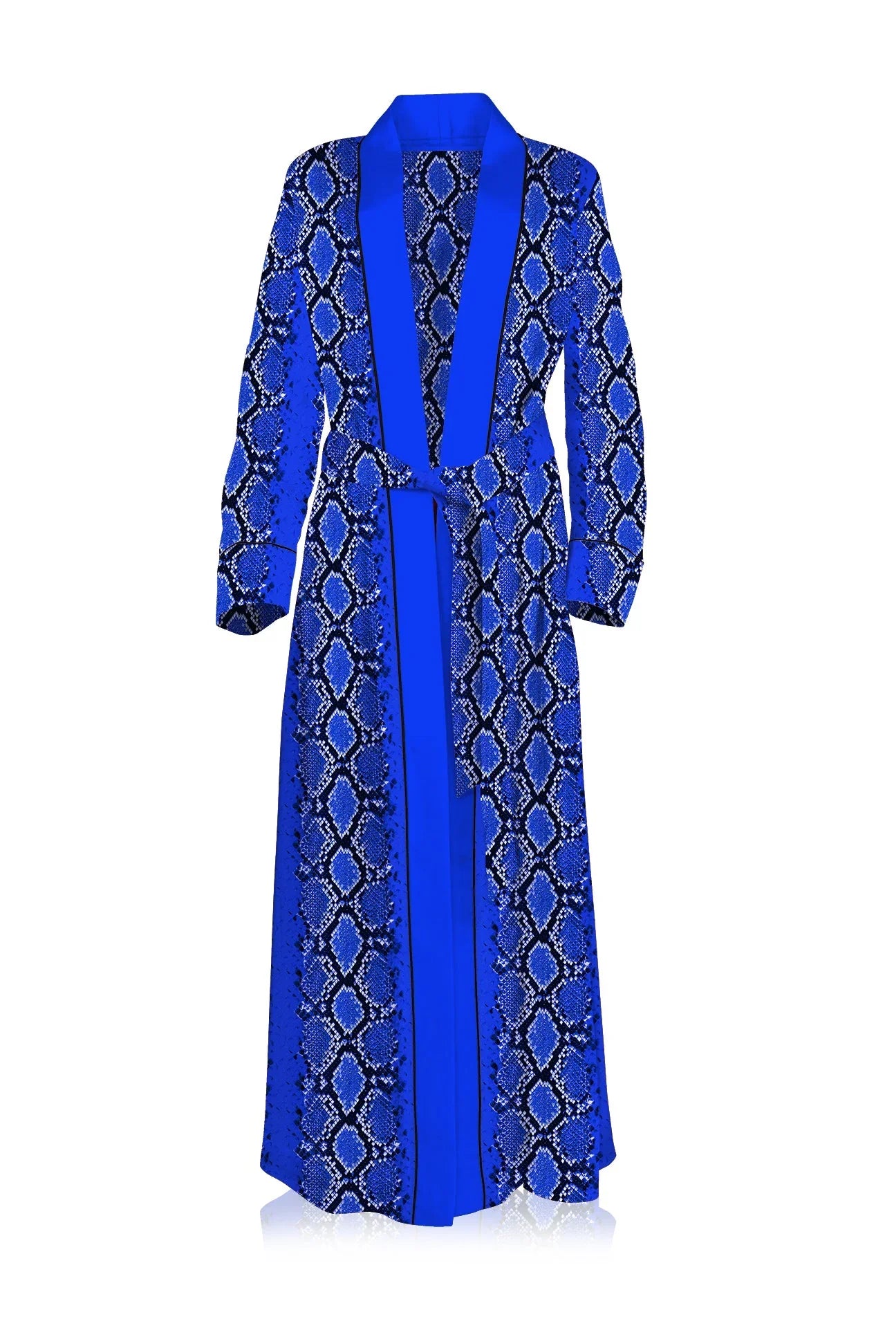 Designer Womens Long Kimono Robe | Printed Silk Robe | Kyle X Shahida ...