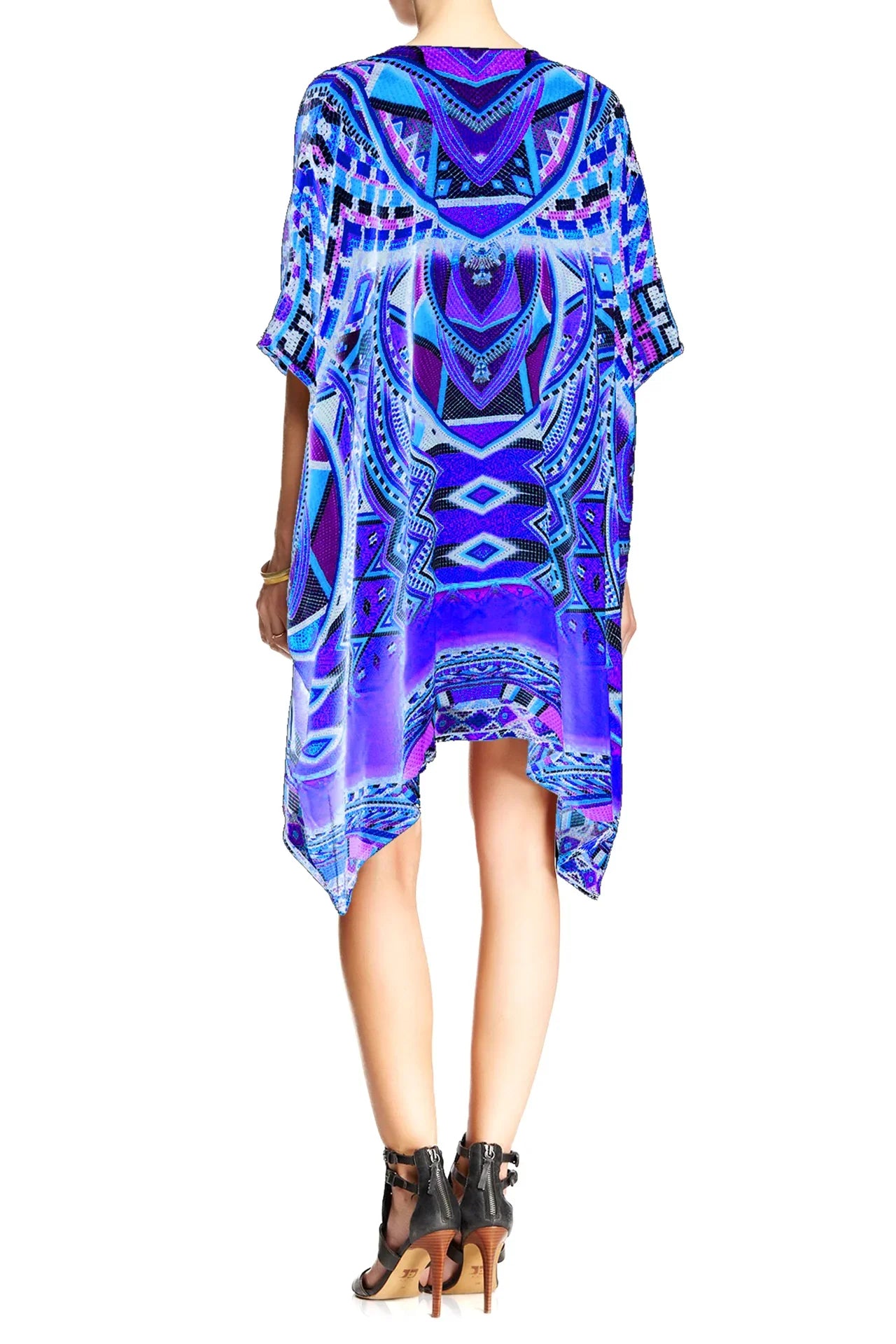 Designer Short Caftan Dress | Casual Mini Dress | Shahida Parides