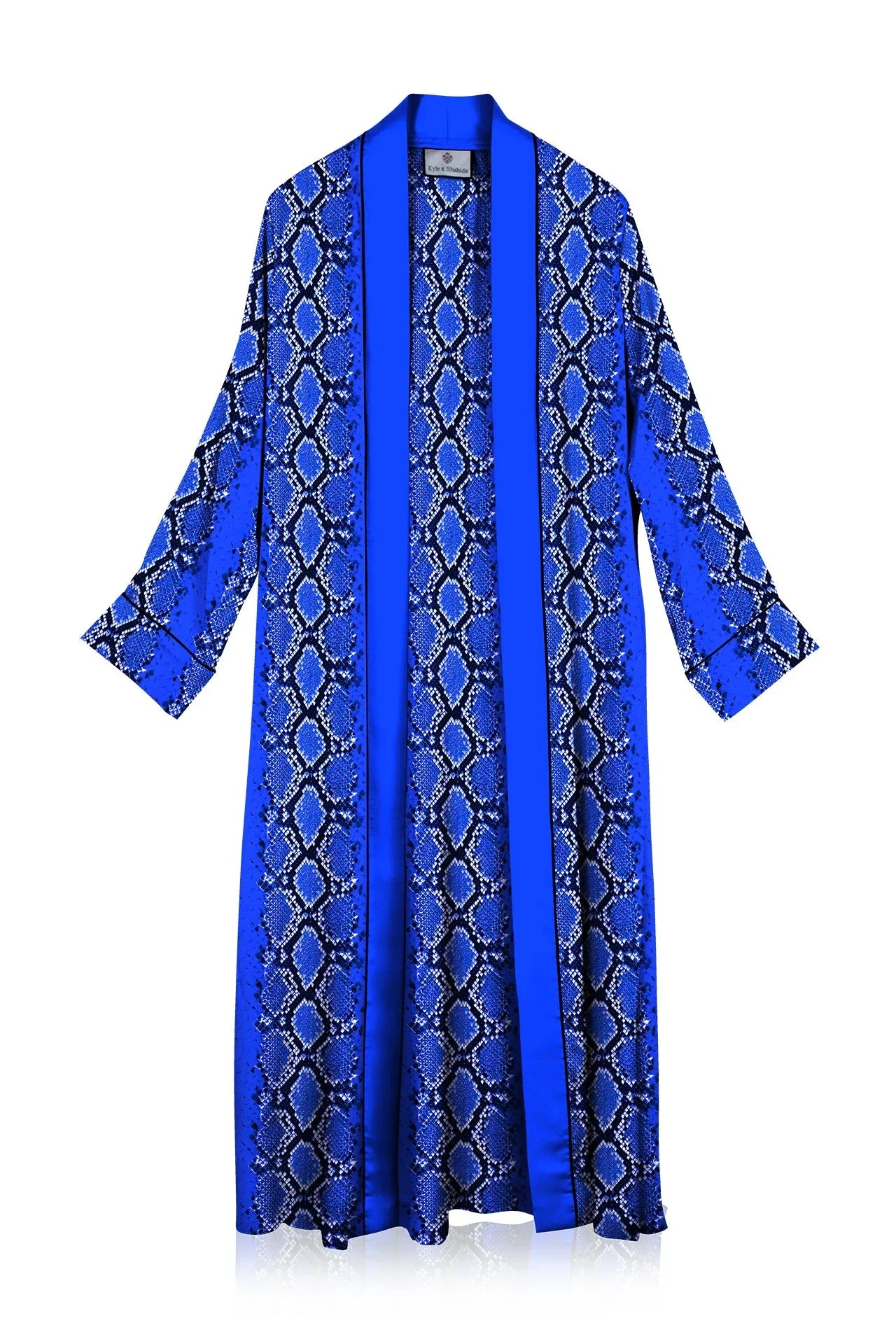 Designer Womens Long Kimono Robe | Printed Silk Robe | Kyle X Shahida ...