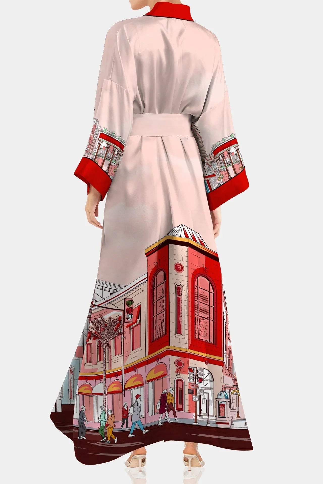 Designer Red Robe Womens | Silk Kimono Robe Womens | Kyle X Shahida ...