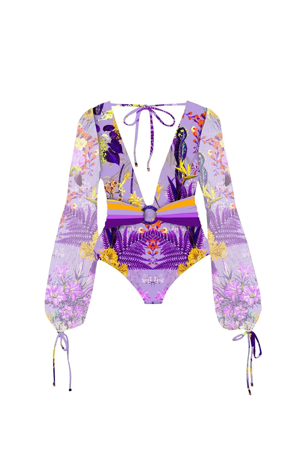 Swimsuit | Purple Beach Swimsuit | Swimsuit Set for Beach – Shahida Parides
