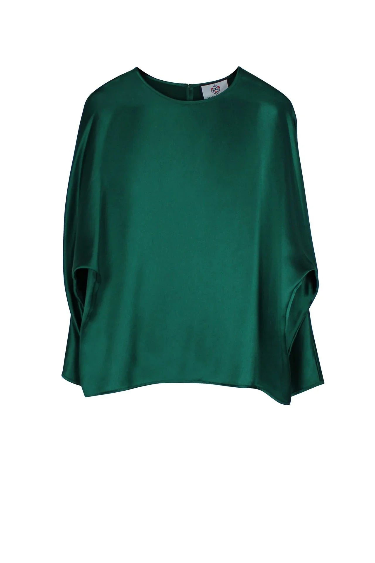 Emerald Green Satin Top - Shahida Parides
