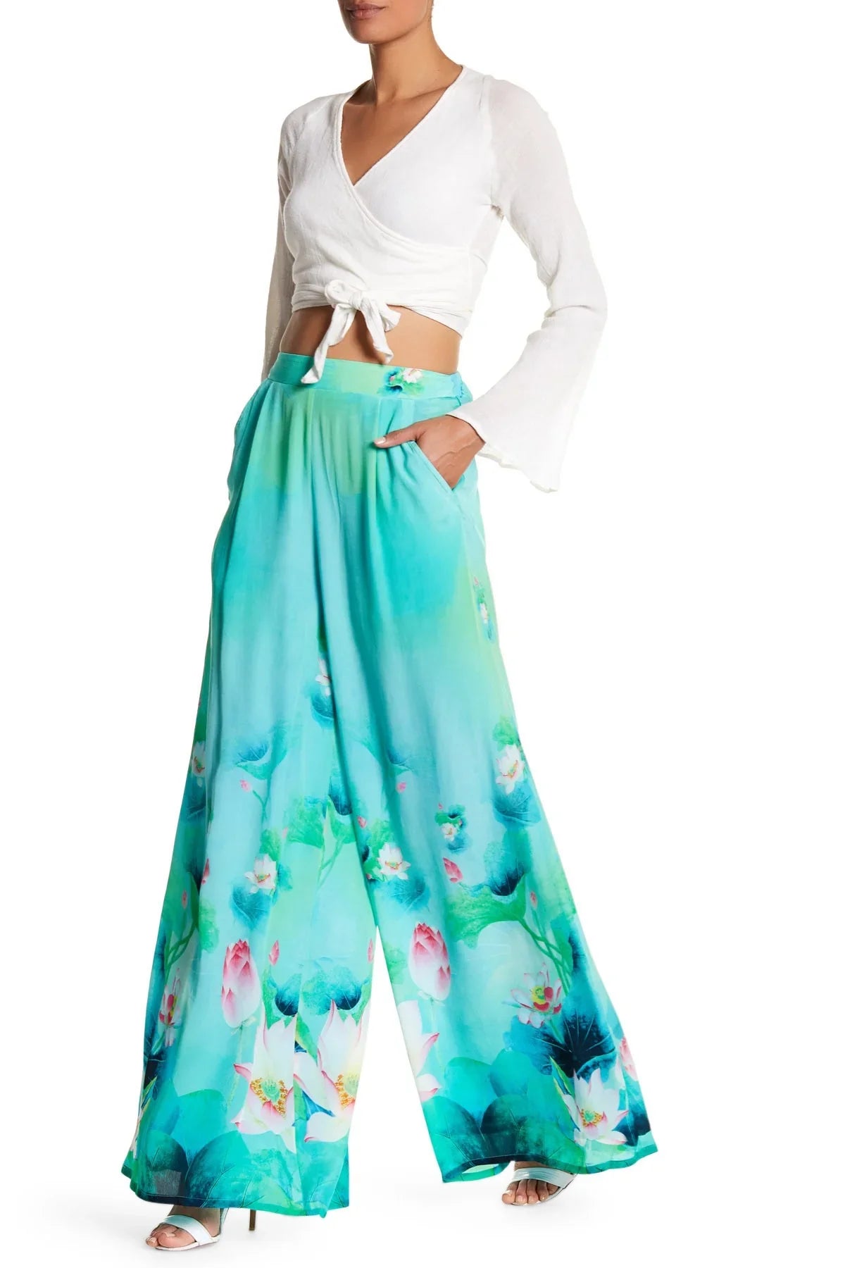 Designer Wide Leg Pants : Printed Pants for Women { Loungewear Silk ...