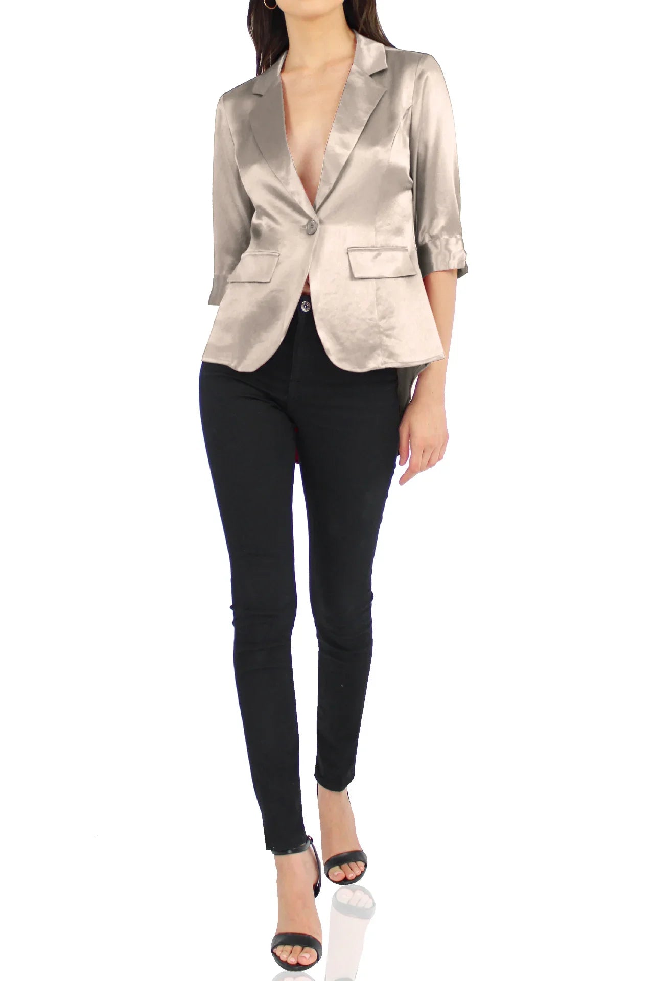 Designer Satin Blazer & Women's Satin Jackets - Red Blazer For Women ...