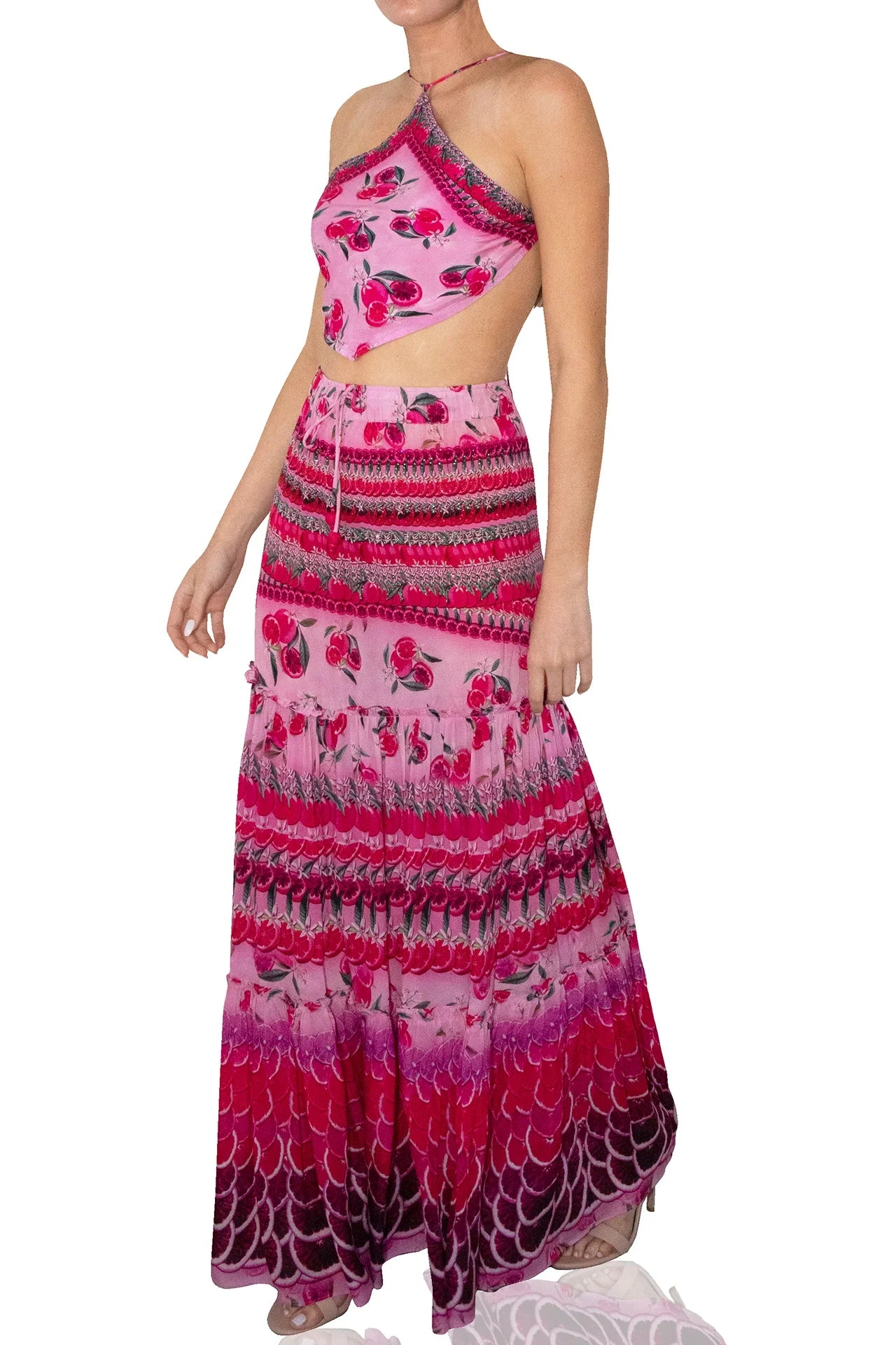 Women Tops - Print Crop Top & Red Crop Tops - Shahida Parides