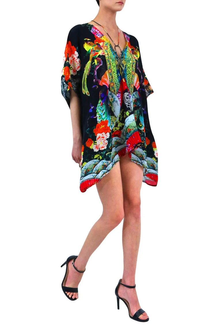 Women's Silk Tops {Designer Silk Kaftan Top} & Short Kaftan Dresses ...